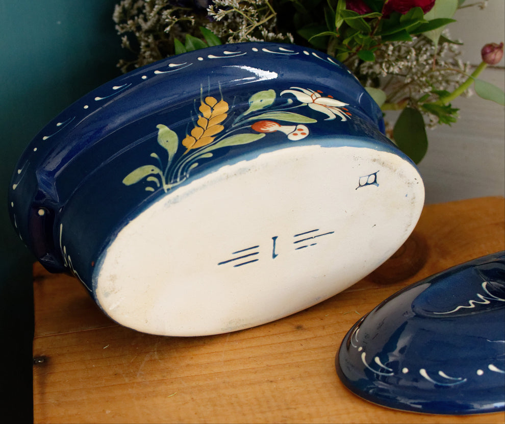 Années 1950 ~ « La Bourguignonne » ~ Français vintage Oval Foie Gras L ...